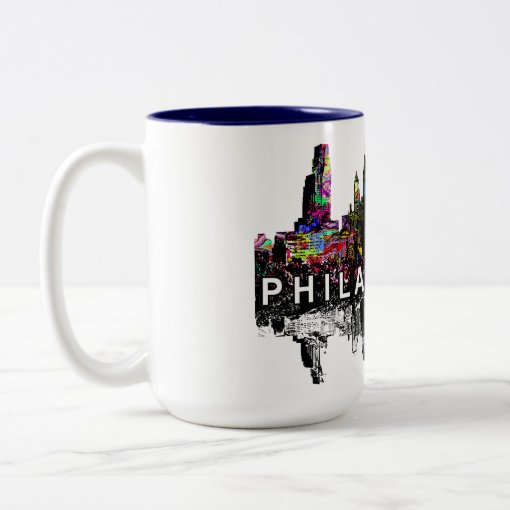 Philadelphia, Pennsylvania in graffiti Two-Tone Coffee Mug | Zazzle