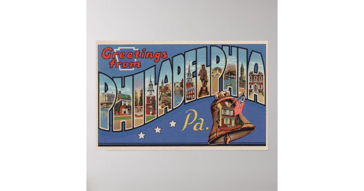 Philadelphia, Pennsylvania - Large Letter Poster | Zazzle