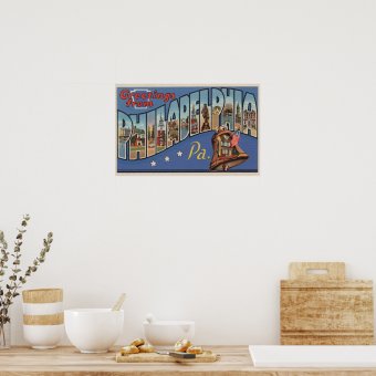 Philadelphia, Pennsylvania - Large Letter Poster | Zazzle