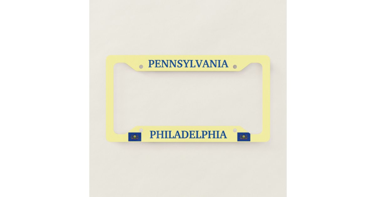 Philadelphia, Pennsylvania License Plate Frame | Zazzle