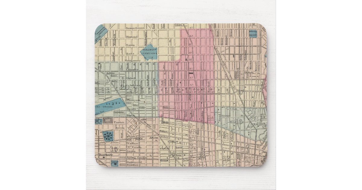 Philadelphia, Pennsylvania Map Mouse Pad | Zazzle