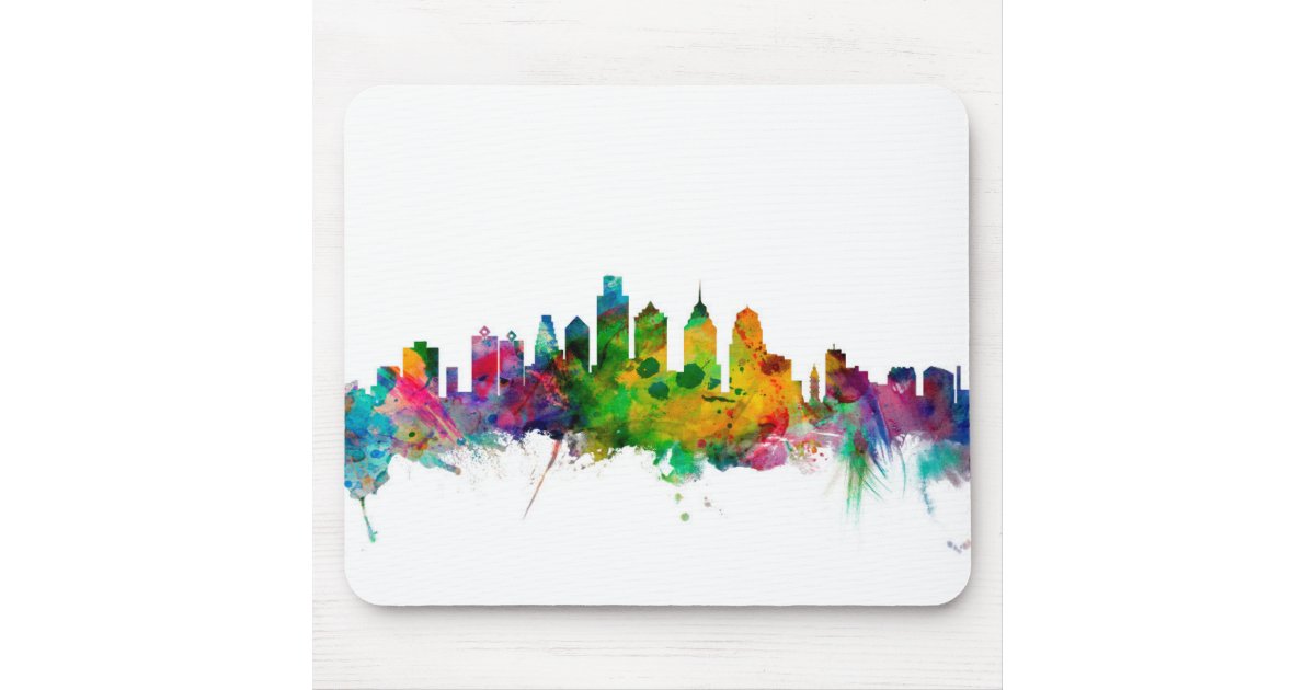 Philadelphia Pennsylvania Skyline Mouse Pad | Zazzle