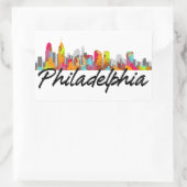 Philadelphia Pennsylvania Skyline Rectangular Sticker | Zazzle