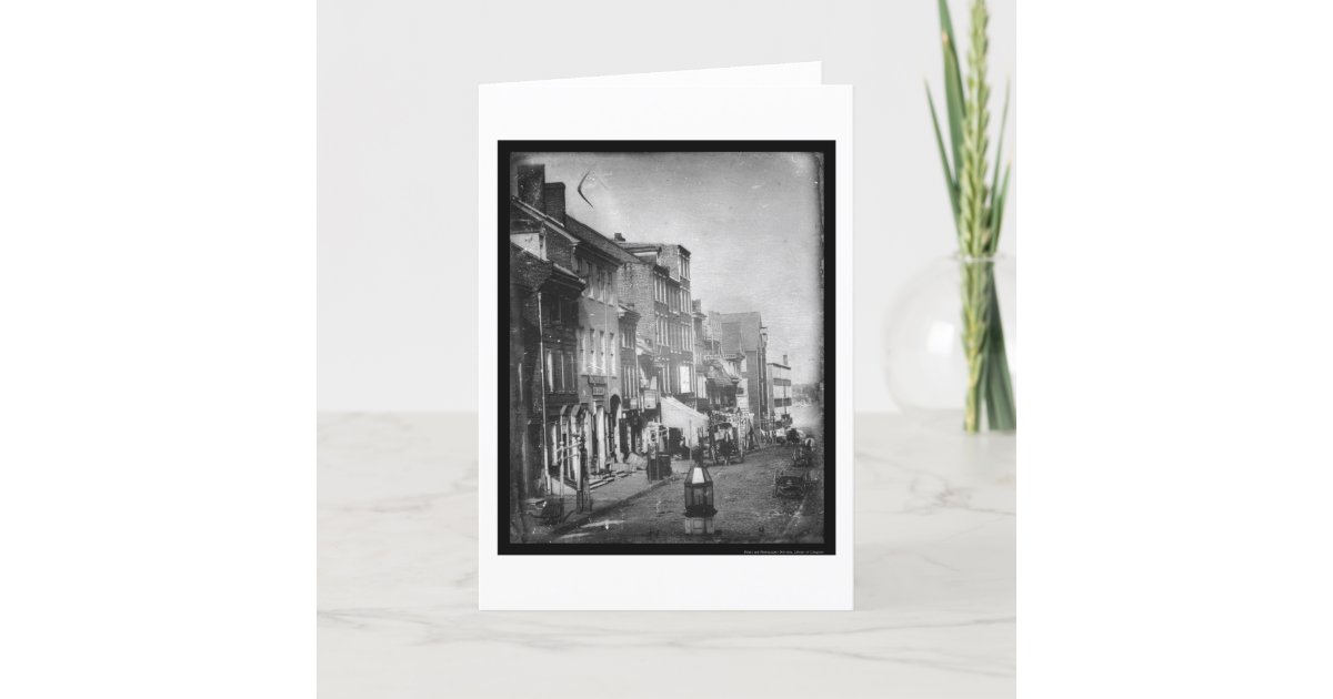Philadelphia Scene Daguerreotype 1842 Card | Zazzle