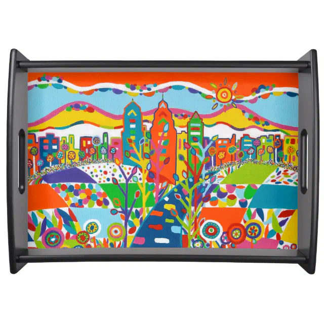 Philadelphia Skyline Large Tray | Zazzle