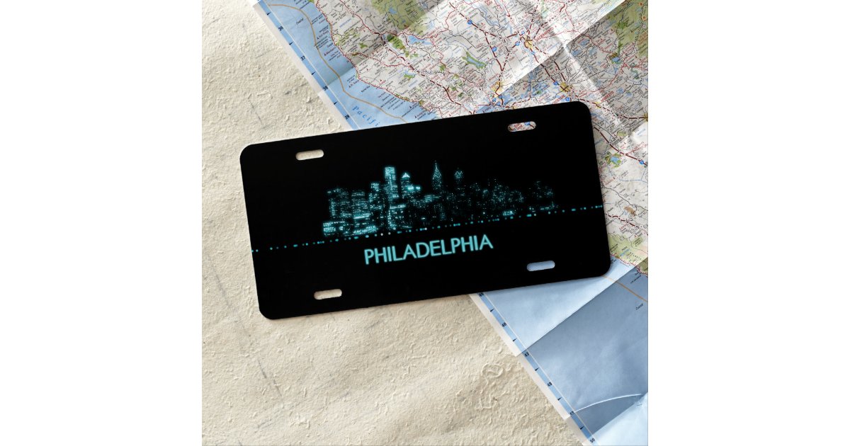 Philadelphia Skyline License Plate | Zazzle
