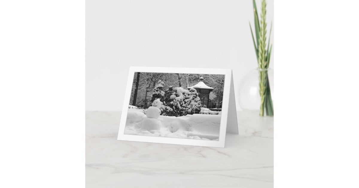 Philadelphia Snowman GREETING CARD | Zazzle