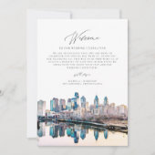 PHILADELPHIA Welcome Letter Timeline Wedding Card | Zazzle