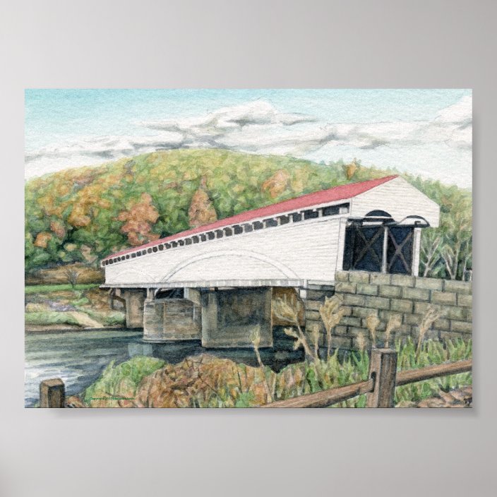 Philippi Covered Bridge Print | Zazzle.com