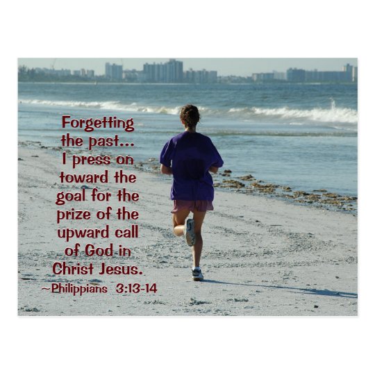 Philippians 3:13 Forgetting the Past, Bible Postcard | Zazzle.com