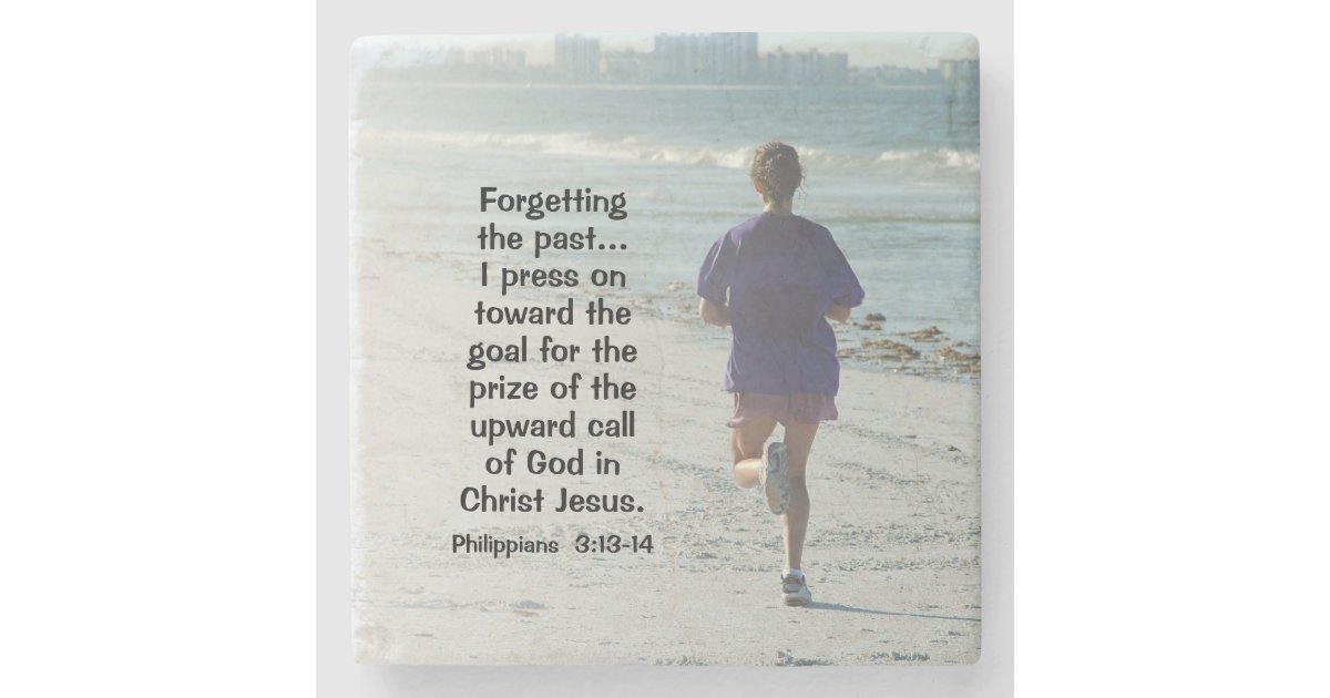 Philippians 3:13 Forgetting the Past, Bible Stone Coaster | Zazzle