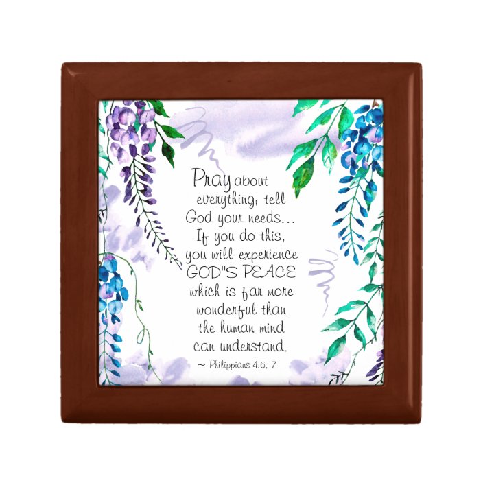Philippians 4:6-7 Pray about Everything Gift Box | Zazzle.com