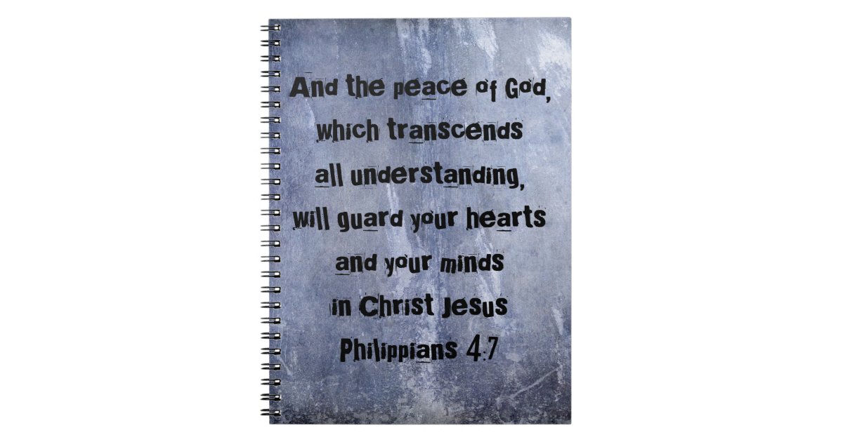 Philippians 4:7 Bible Verse Notebook | Zazzle