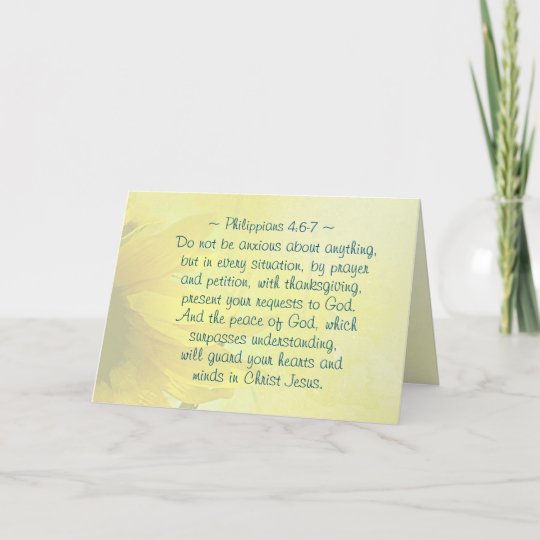 Philippians 4:7 Peace of God will guard your heart Card | Zazzle.com