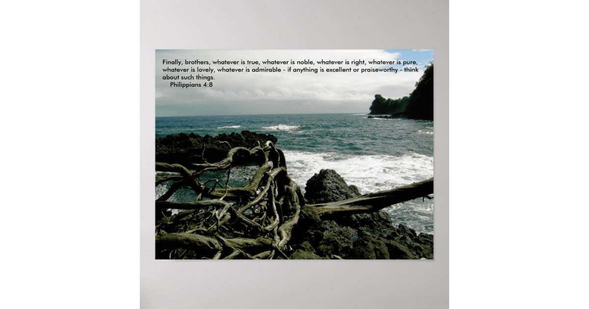 Philippians 4:8 Poster | Zazzle