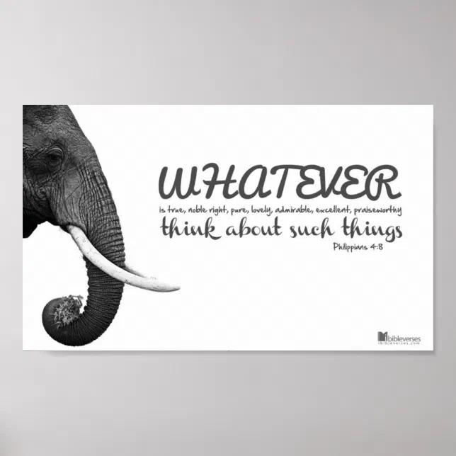 Philippians 4:8 - Think about such things Poster | Zazzle