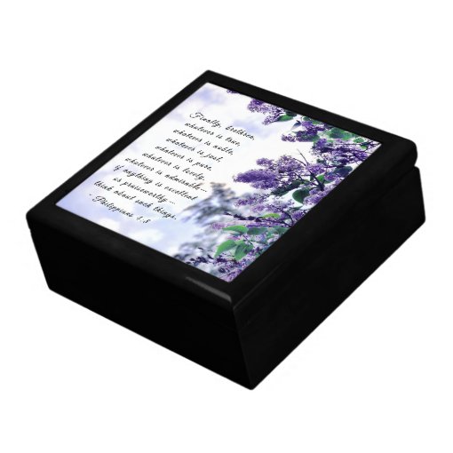 Philippians 4:8 Whatever is True Bible Verse Gift Box | Zazzle