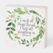 Philippians Bible Scripture verse Inspirational Wooden Box Sign | Zazzle