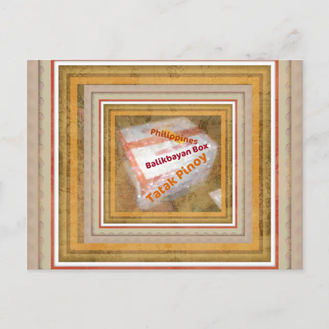 Philippine Balikbayan Box Design Postcard | Zazzle