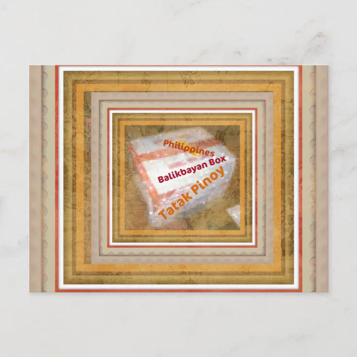 Philippine Balikbayan Box Design Postcard | Zazzle
