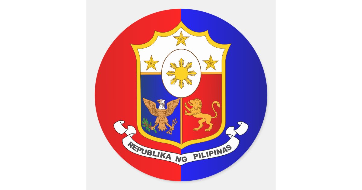 Philippine COA Classic Round Sticker | Zazzle