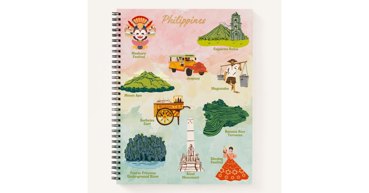 Philippine Favorites Art Notebook | Zazzle