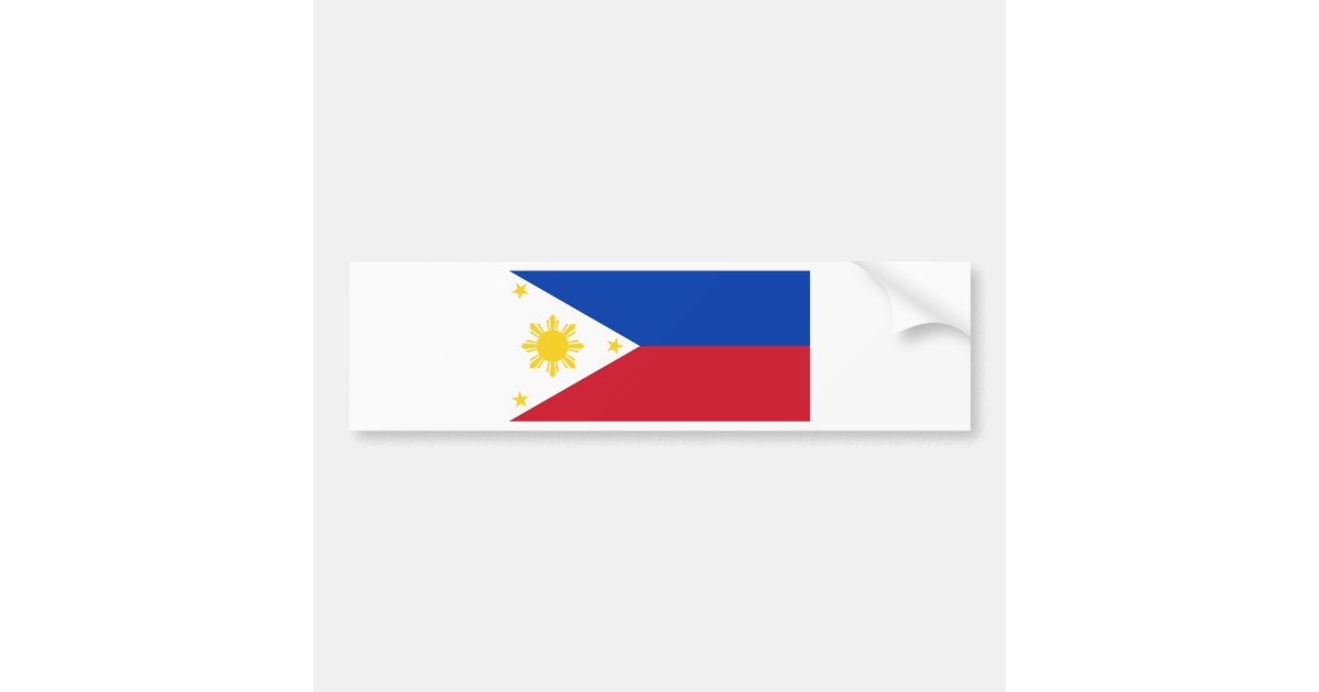 Philippine Flag Bumper Sticker | Zazzle