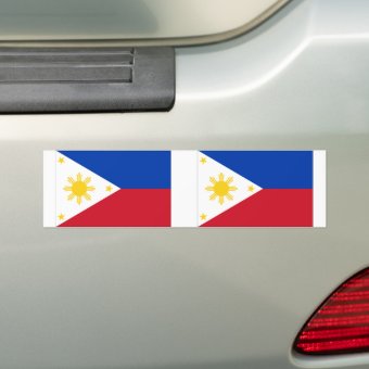 Philippine Flag Bumper Sticker | Zazzle