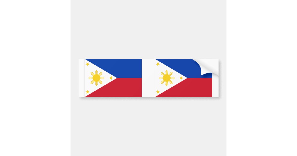 Philippine Flag Bumper Sticker | Zazzle