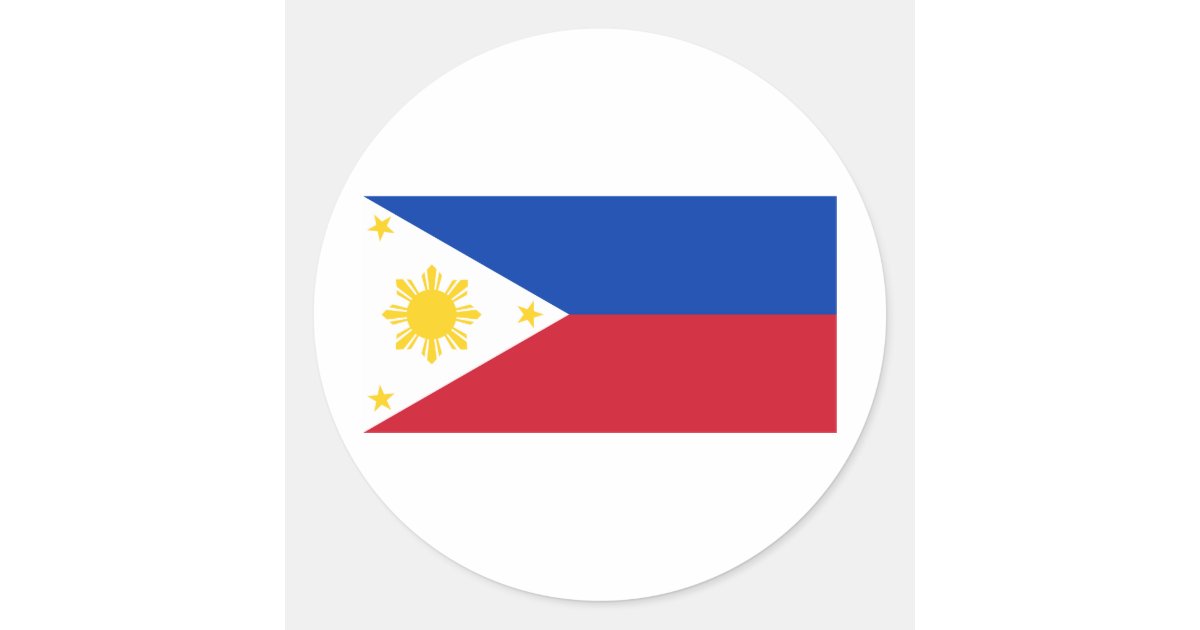 Philippine Flag Classic Round Sticker | Zazzle
