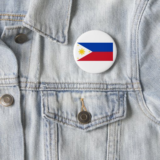 Philippine Flag, Philippine Islands National Flag Button | Zazzle