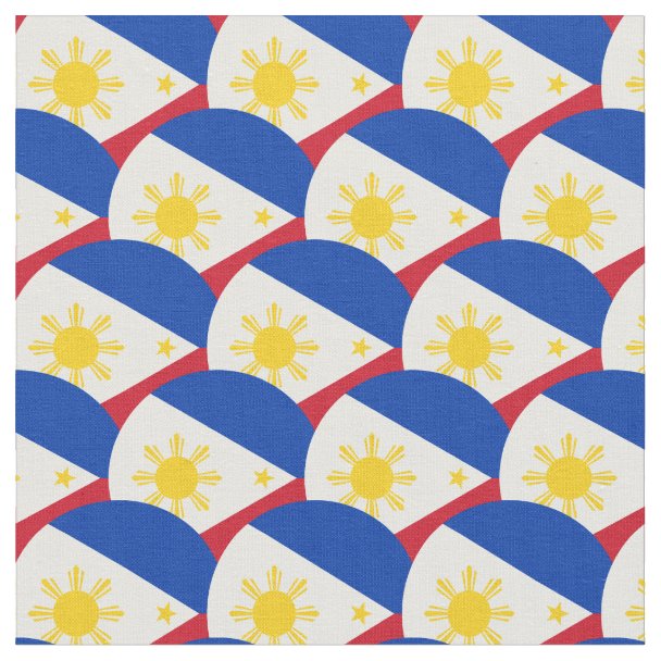 Philippines Flag Fabric | Zazzle