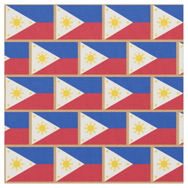 Philippines Flag Fabric | Zazzle