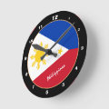 Philippine Flag, Philippines modern Home / design Round Clock | Zazzle