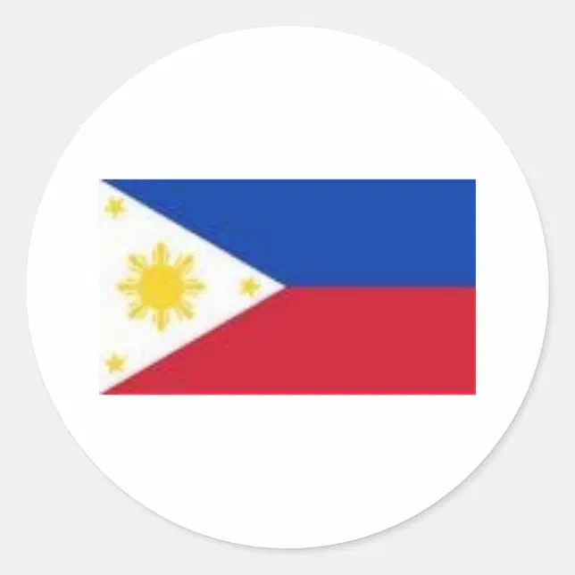 Philippine Flag Products Classic Round Sticker | Zazzle