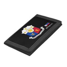 Philippine flag wallets, emblem, Philippines Trifold Wallet | Zazzle