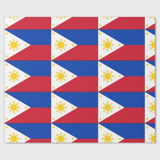 Philippine flag wrapping paper | Zazzle