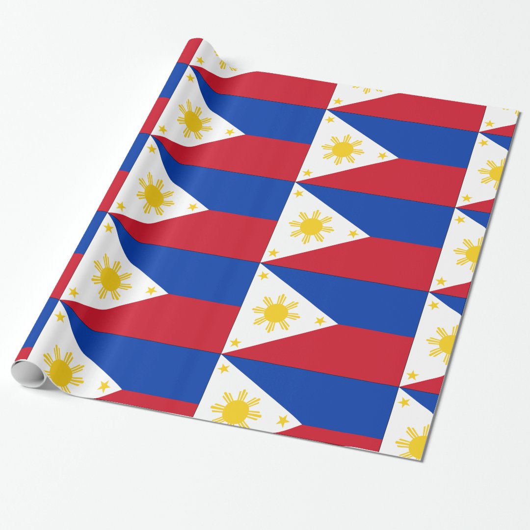 Philippine flag wrapping paper | Zazzle