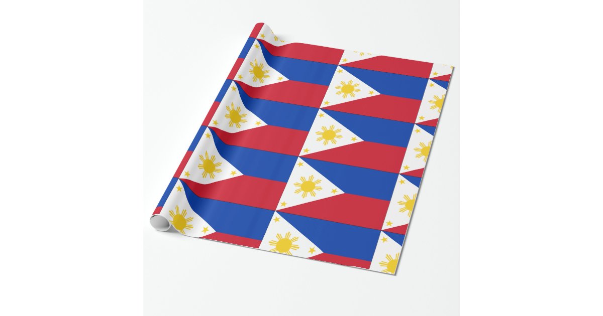 Philippine flag wrapping paper | Zazzle