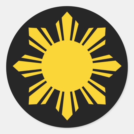 Philippine Sun Classic Round Sticker | Zazzle.com