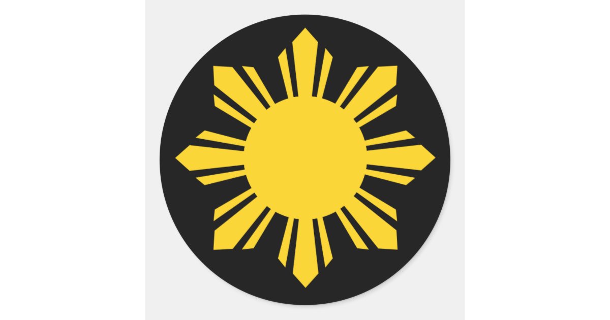 Philippine Sun Classic Round Sticker | Zazzle