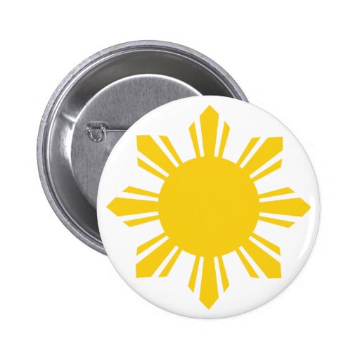 Philippine Sun, Pinoy Sun, Filipino Sun Buttons | Zazzle