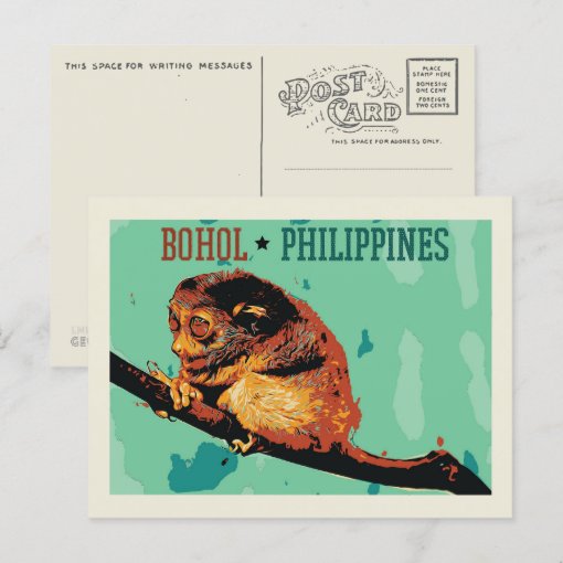 Philippine tarsier, island of Bohol, Philippines Postcard | Zazzle