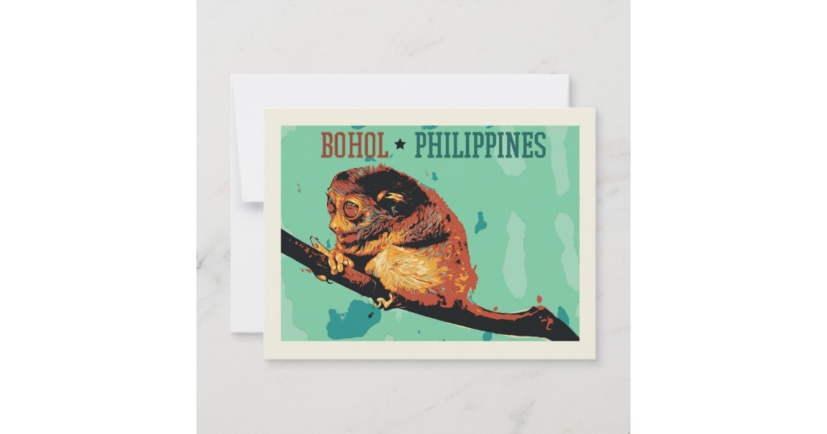 Philippine tarsier, island of Bohol, Philippines Postcard | Zazzle