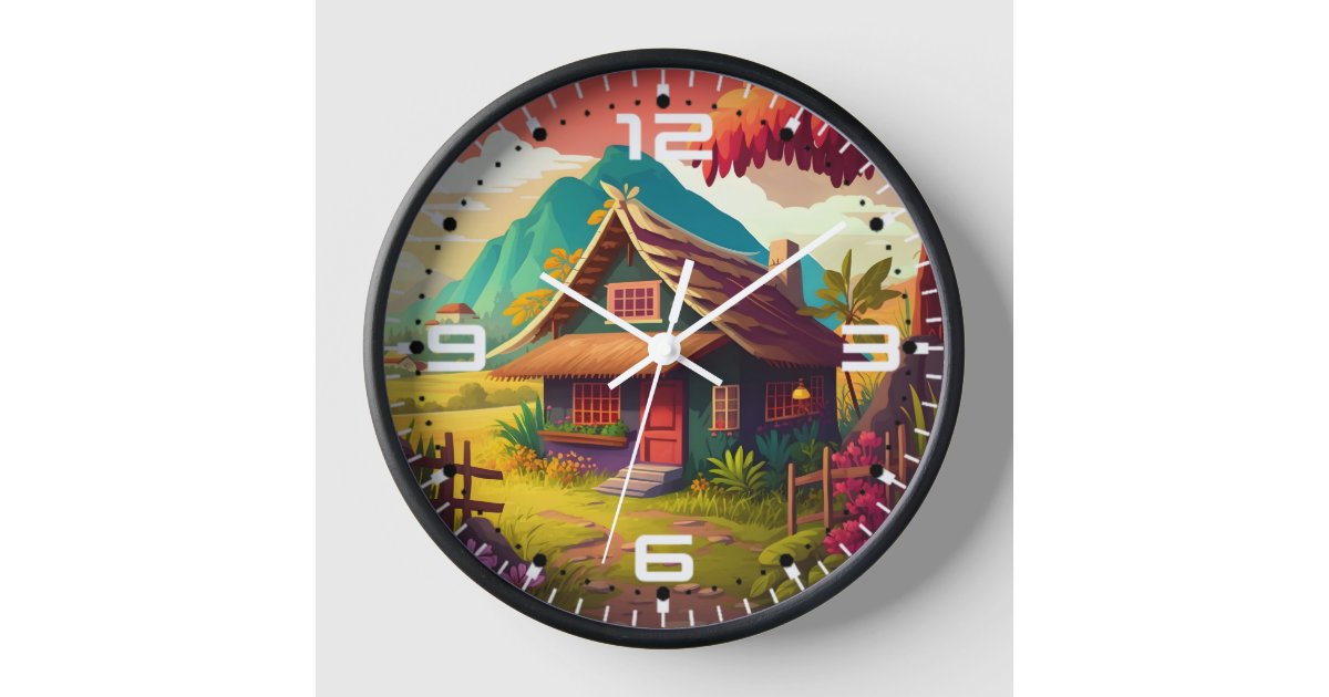 Philippine Traditional House-36543 Clock | Zazzle