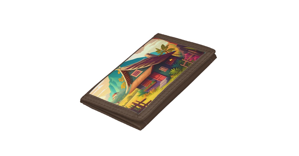 Philippine Traditional House-36543 Trifold Wallet | Zazzle