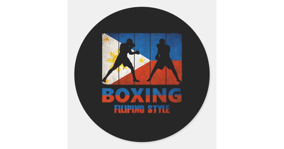 Philippine Vintage Style Boxing Great Filipino Box Classic Round ...
