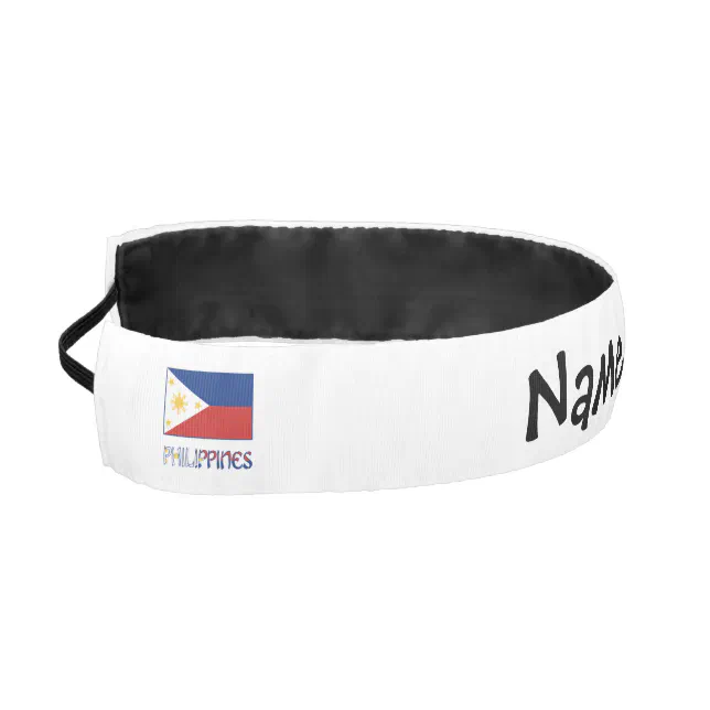 Philippines and Filipino Flag and Your Name Athletic Headband | Zazzle
