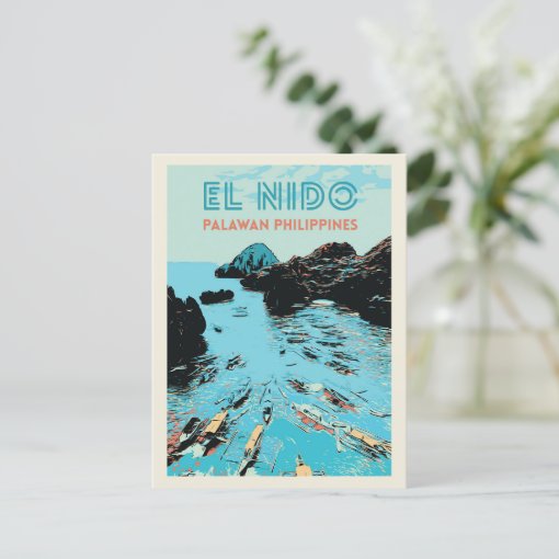 Philippines, boats in wonderful El Nido, Palawan Postcard | Zazzle