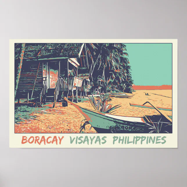 Philippines, Boracay beach in the Visayas islands Poster | Zazzle